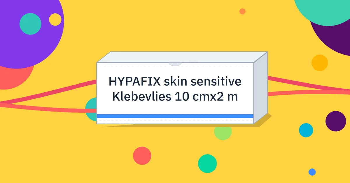 Symbolbild: Packung mit der Aufschrift HYPAFIX skin sensitive Klebevlies 10 cmx2 m (PZN 18824345) – Verfügbarkeit und Bezug in Apotheken in Frankfurt am Main
