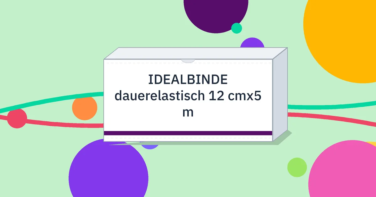 Symbolbild: Packung mit der Aufschrift IDEALBINDE dauerelastisch 12 cmx5 m (PZN 04794770) – Verfügbarkeit und Bezug in Apotheken in Frankfurt am Main