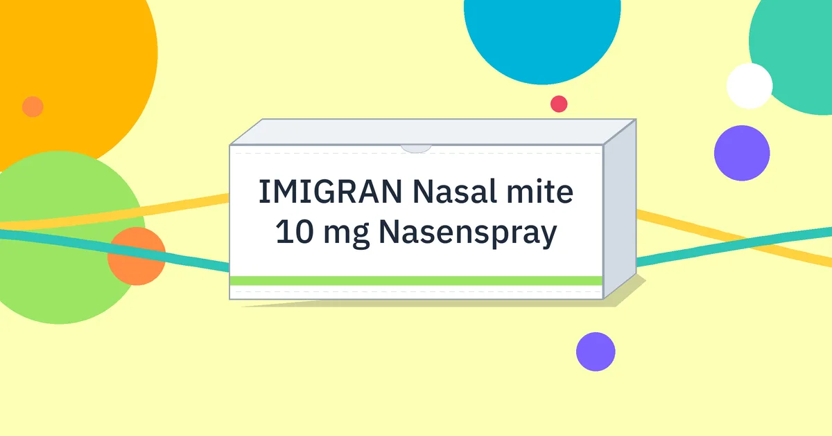 Symbolbild: Packung mit der Aufschrift IMIGRAN Nasal mite 10 mg Nasenspray (PZN 00746225) – Verfügbarkeit und Bezug in Apotheken in Frankfurt am Main
