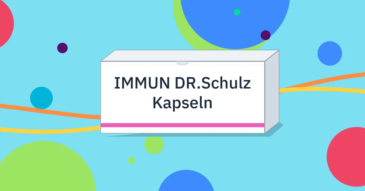 Symbolbild: Packung mit der Aufschrift IMMUN DR.Schulz Kapseln (PZN 16154662) – Verfügbarkeit und Bezug in Apotheken in Frankfurt am Main