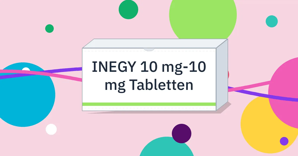 Symbolbild: Packung mit der Aufschrift INEGY 10 mg-10 mg Tabletten (PZN 10218450) – Verfügbarkeit und Bezug in Apotheken in Frankfurt am Main