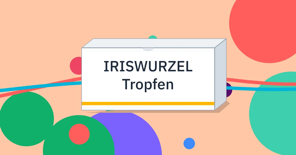 Symbolbild: Packung mit der Aufschrift IRISWURZEL Tropfen (PZN 12495923) – Verfügbarkeit und Bezug in Apotheken in Frankfurt am Main