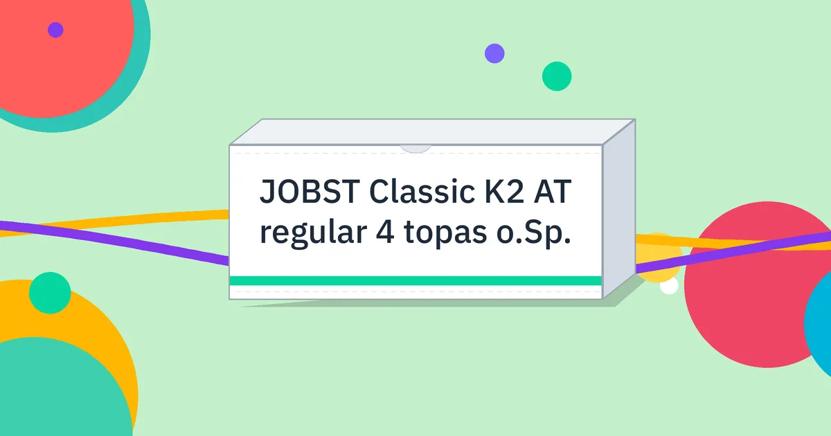 Symbolbild: Packung mit der Aufschrift JOBST Classic K2 AT regular 4 topas o.Sp. (PZN 13069163) – Verfügbarkeit und Bezug in Apotheken in Frankfurt am Main