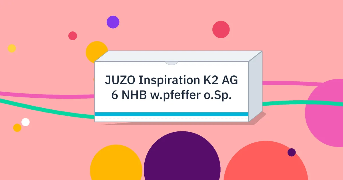 Symbolbild: Packung mit der Aufschrift JUZO Inspiration K2 AG 6 NHB w.pfeffer o.Sp. (PZN 14919801) – Verfügbarkeit und Bezug in Apotheken in Frankfurt am Main