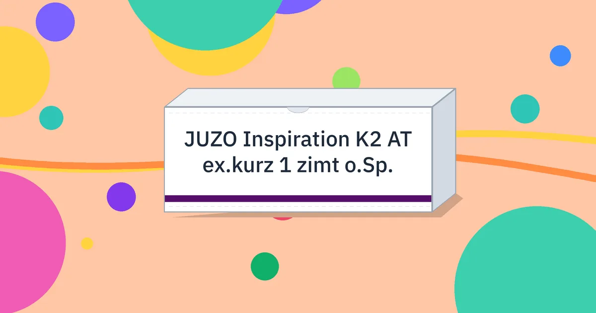 Symbolbild: Packung mit der Aufschrift JUZO Inspiration K2 AT ex.kurz 1 zimt o.Sp. (PZN 14931920) – Verfügbarkeit und Bezug in Apotheken in Frankfurt am Main