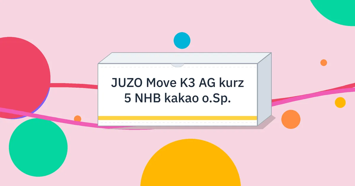 Symbolbild: Packung mit der Aufschrift JUZO Move K3 AG kurz 5 NHB kakao o.Sp. (PZN 18593130) – Verfügbarkeit und Bezug in Apotheken in Frankfurt am Main