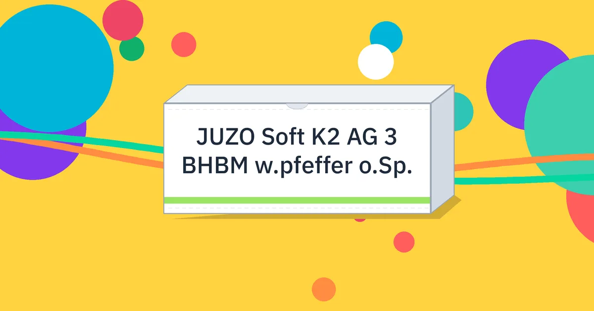 Symbolbild: Packung mit der Aufschrift JUZO Soft K2 AG 3 BHBM w.pfeffer o.Sp. (PZN 14868624) – Verfügbarkeit und Bezug in Apotheken in Frankfurt am Main