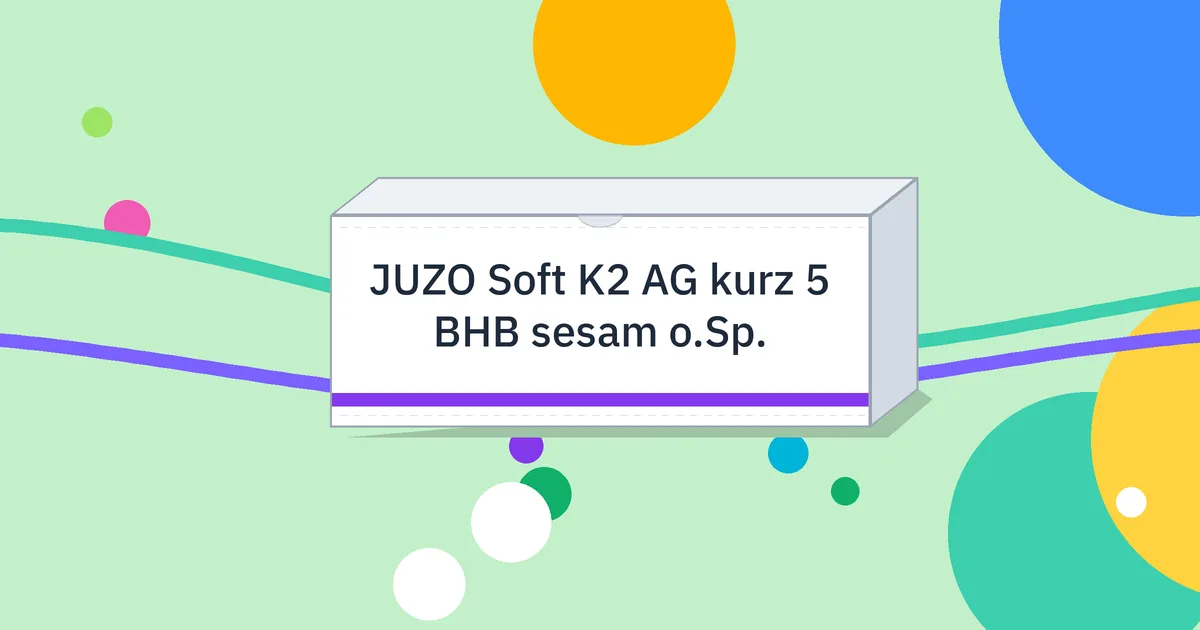 Symbolbild: Packung mit der Aufschrift JUZO Soft K2 AG kurz 5 BHB sesam o.Sp. (PZN 14826809) – Verfügbarkeit und Bezug in Apotheken in Frankfurt am Main