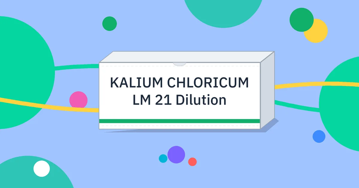 Symbolbild: Packung mit der Aufschrift KALIUM CHLORICUM LM 21 Dilution (PZN 12918849) – Verfügbarkeit und Bezug in Apotheken in Frankfurt am Main