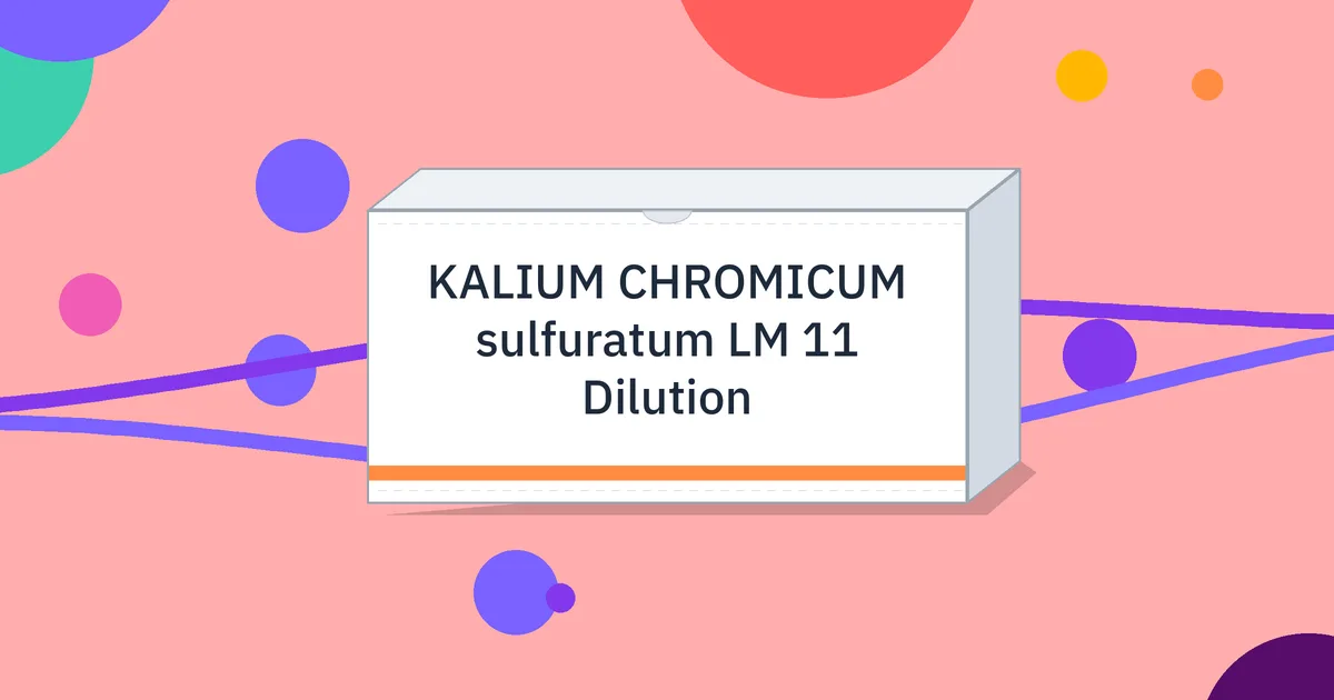 Symbolbild: Packung mit der Aufschrift KALIUM CHROMICUM sulfuratum LM 11 Dilution (PZN 12919665) – Verfügbarkeit und Bezug in Apotheken in Frankfurt am Main