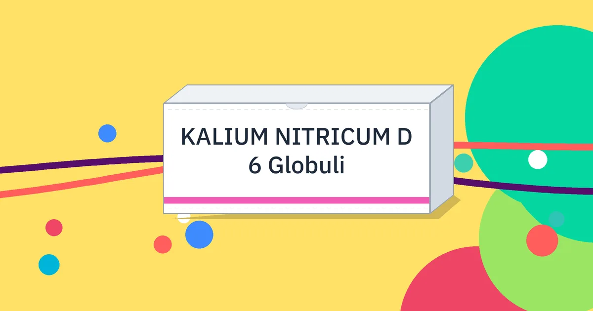 Symbolbild: Packung mit der Aufschrift KALIUM NITRICUM D 6 Globuli (PZN 07171302) – Verfügbarkeit und Bezug in Apotheken in Frankfurt am Main