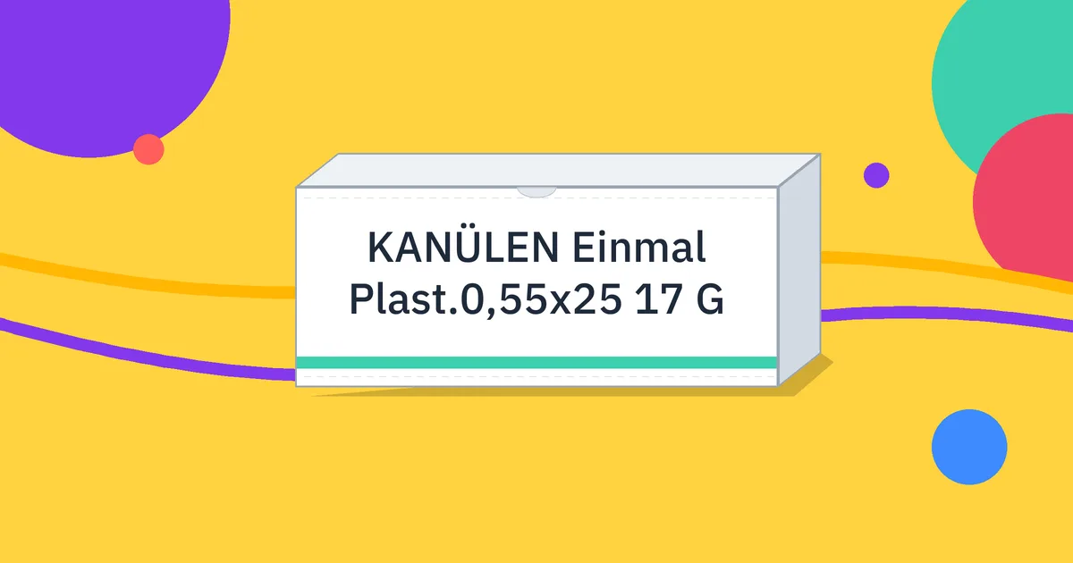 Symbolbild: Packung mit der Aufschrift KANÜLEN Einmal Plast.0,55x25 17 G (PZN 02440111) – Verfügbarkeit und Bezug in Apotheken in Frankfurt am Main