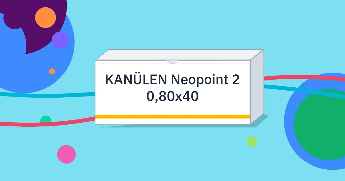 Symbolbild: Packung mit der Aufschrift KANÜLEN Neopoint 2 0,80x40 (PZN 04399306) – Verfügbarkeit und Bezug in Apotheken in Frankfurt am Main