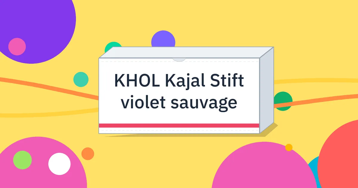 Symbolbild: Packung mit der Aufschrift KHOL Kajal Stift violet sauvage (PZN 20687370) – Verfügbarkeit und Bezug in Apotheken in Frankfurt am Main