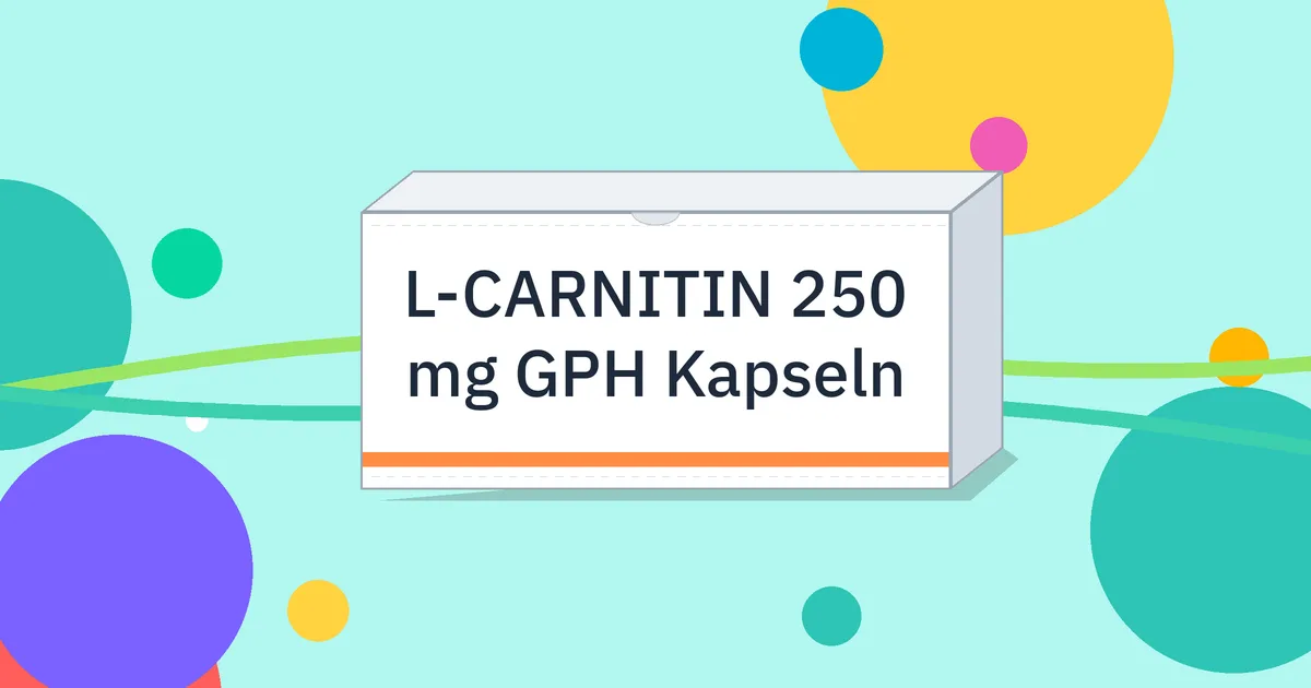 Symbolbild: Packung mit der Aufschrift L-CARNITIN 250 mg GPH Kapseln (PZN 07352802) – Verfügbarkeit und Bezug in Apotheken in Frankfurt am Main