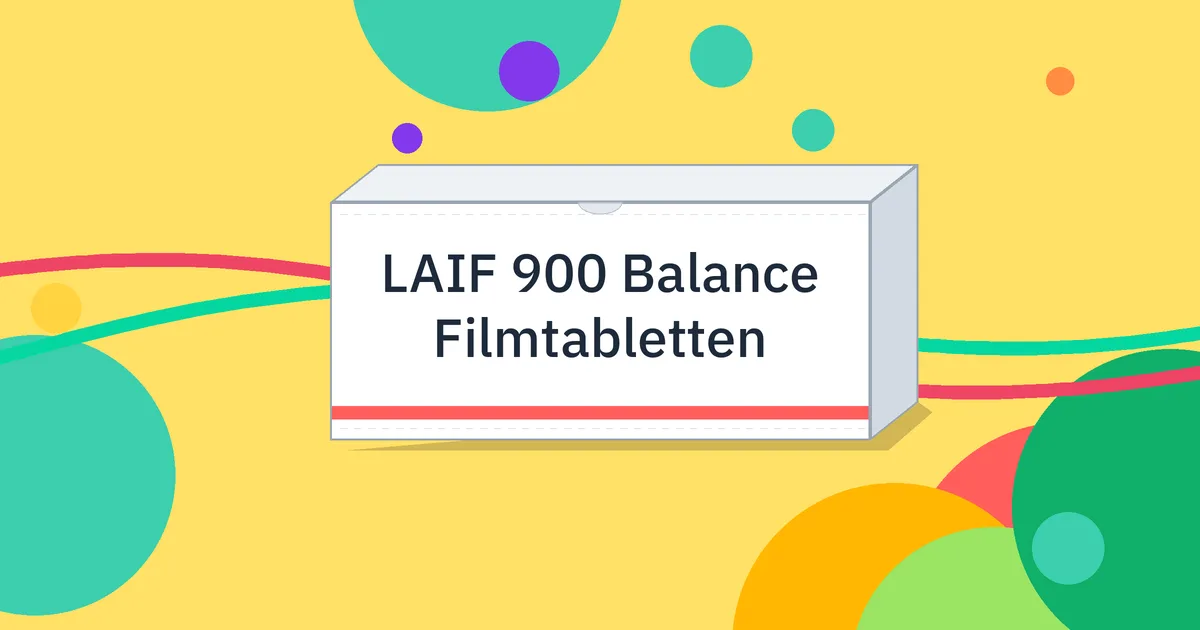 Symbolbild: Packung mit der Aufschrift LAIF 900 Balance Filmtabletten (PZN 02298920) – Verfügbarkeit und Bezug in Apotheken in Frankfurt am Main