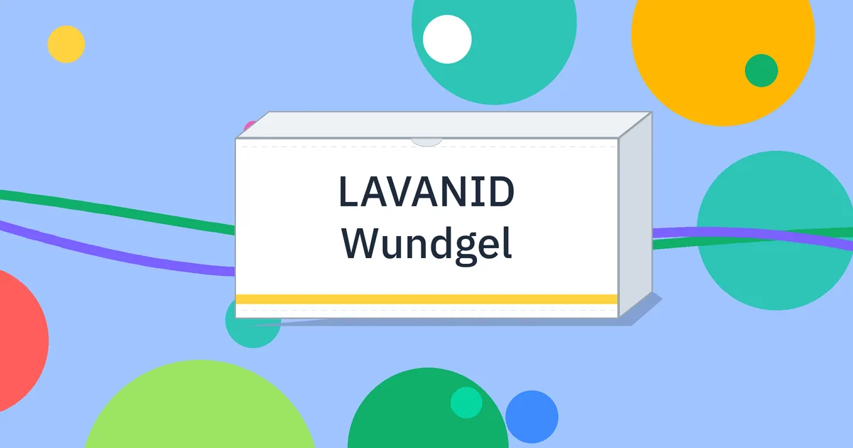 Symbolbild: Packung mit der Aufschrift LAVANID Wundgel (PZN 16123905) – Verfügbarkeit und Bezug in Apotheken in Frankfurt am Main