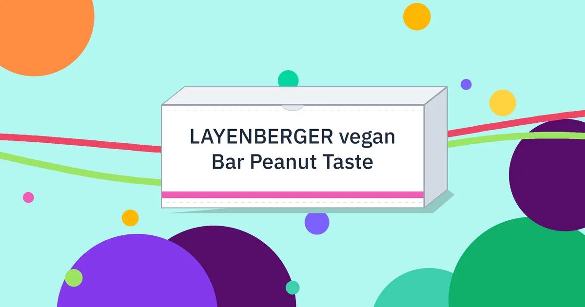 Symbolbild: Packung mit der Aufschrift LAYENBERGER vegan Bar Peanut Taste (PZN 18756023) – Verfügbarkeit und Bezug in Apotheken in Frankfurt am Main