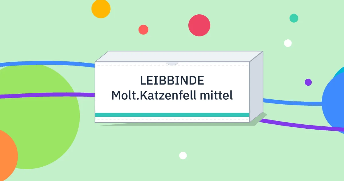 Symbolbild: Packung mit der Aufschrift LEIBBINDE Molt.Katzenfell mittel (PZN 01730918) – Verfügbarkeit und Bezug in Apotheken in Frankfurt am Main