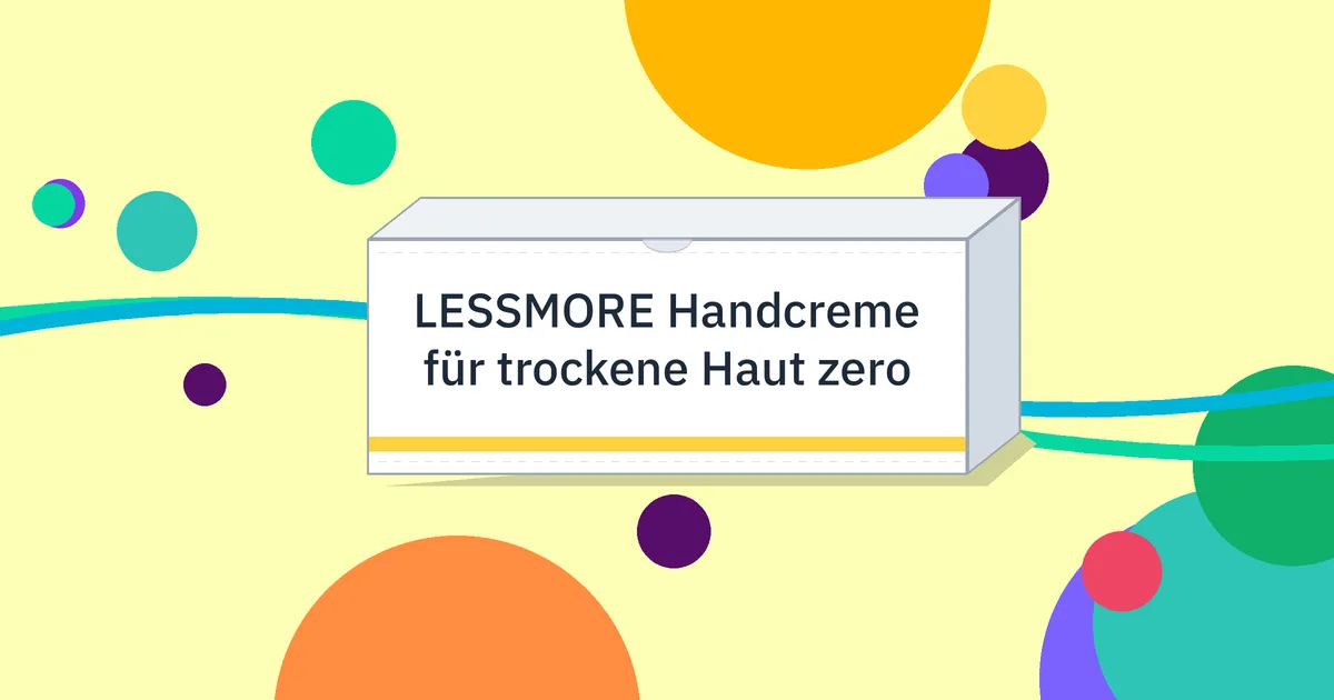 Symbolbild: Packung mit der Aufschrift LESSMORE Handcreme für trockene Haut zero (PZN 19149779) – Verfügbarkeit und Bezug in Apotheken in Frankfurt am Main