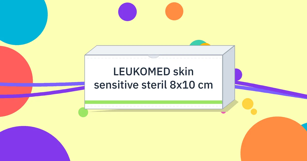 Symbolbild: Packung mit der Aufschrift LEUKOMED skin sensitive steril 8x10 cm (PZN 18469921) – Verfügbarkeit und Bezug in Apotheken in Frankfurt am Main