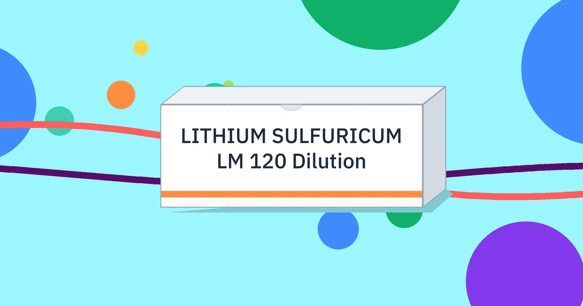 Symbolbild: Packung mit der Aufschrift LITHIUM SULFURICUM LM 120 Dilution (PZN 12933257) – Verfügbarkeit und Bezug in Apotheken in Frankfurt am Main
