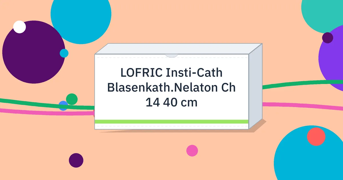 Symbolbild: Packung mit der Aufschrift LOFRIC Insti-Cath Blasenkath.Nelaton Ch 14 40 cm (PZN 17436167) – Verfügbarkeit und Bezug in Apotheken in Frankfurt am Main