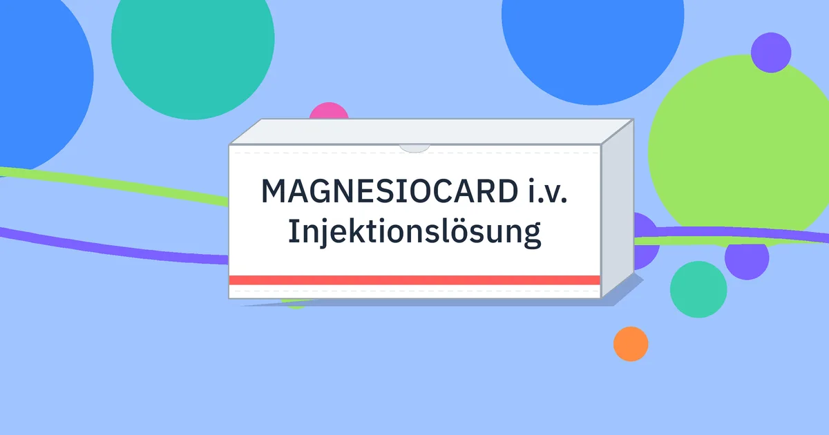 Symbolbild: Packung mit der Aufschrift MAGNESIOCARD i.v. Injektionslösung (PZN 06167379) – Verfügbarkeit und Bezug in Apotheken in Frankfurt am Main