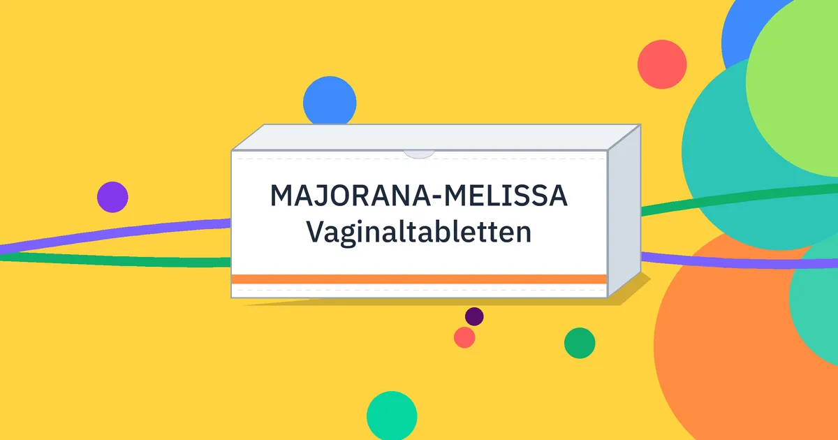 Symbolbild: Packung mit der Aufschrift MAJORANA-MELISSA Vaginaltabletten (PZN 01631240) – Verfügbarkeit und Bezug in Apotheken in Frankfurt am Main