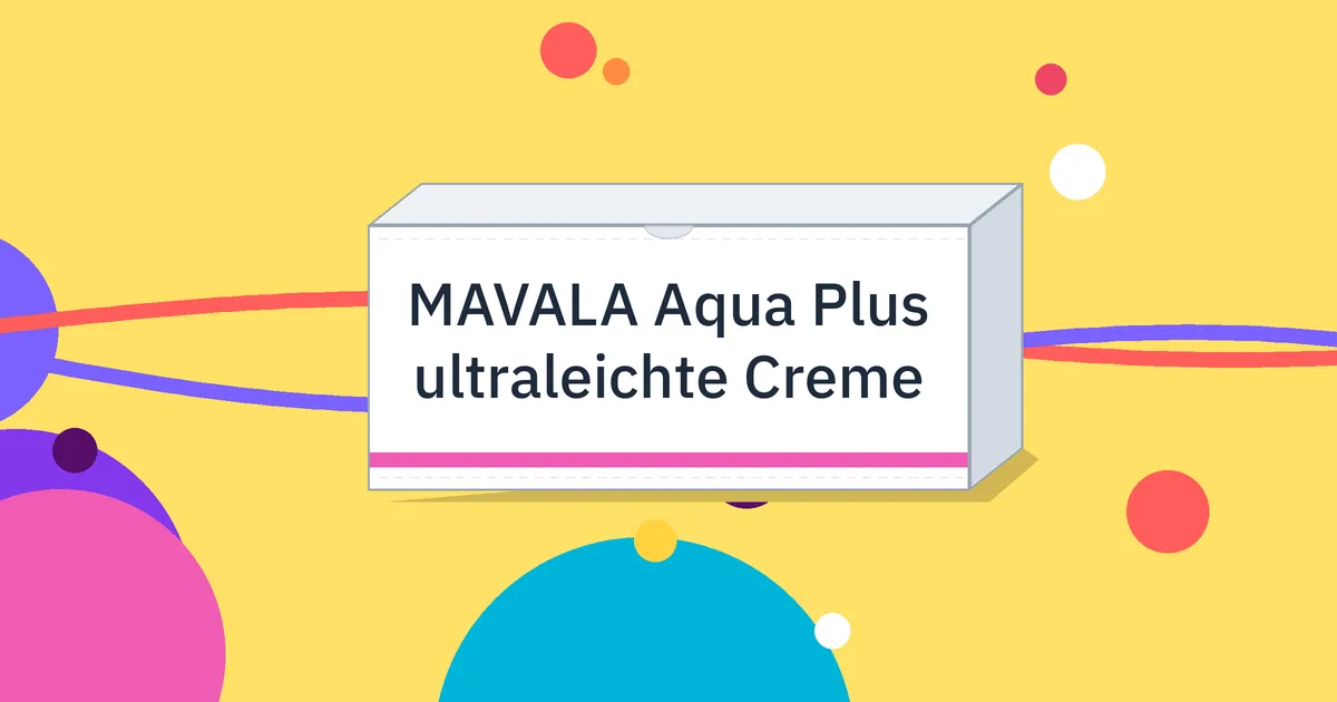 Symbolbild: Packung mit der Aufschrift MAVALA Aqua Plus ultraleichte Creme (PZN 13694808) – Verfügbarkeit und Bezug in Apotheken in Frankfurt am Main