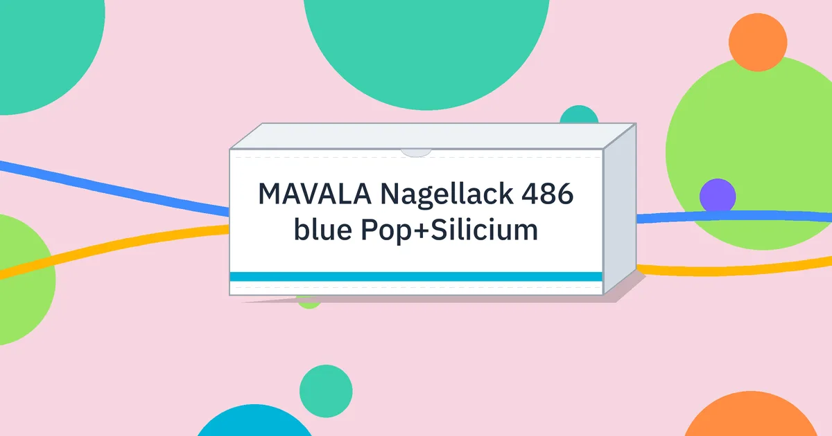 Symbolbild: Packung mit der Aufschrift MAVALA Nagellack 486 blue Pop+Silicium (PZN 19882155) – Verfügbarkeit und Bezug in Apotheken in Frankfurt am Main