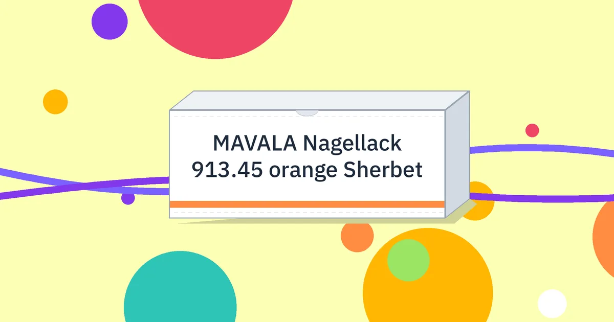 Symbolbild: Packung mit der Aufschrift MAVALA Nagellack 913.45 orange Sherbet (PZN 14051165) – Verfügbarkeit und Bezug in Apotheken in Frankfurt am Main