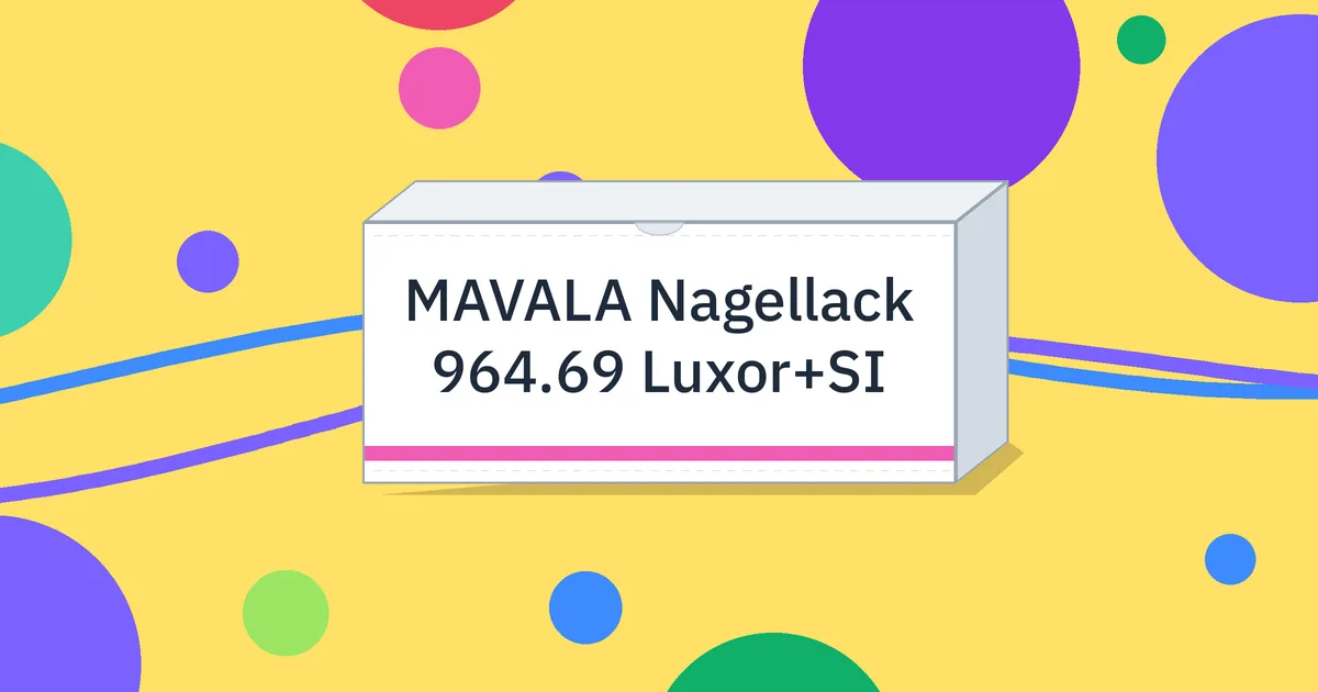 Symbolbild: Packung mit der Aufschrift MAVALA Nagellack 964.69 Luxor+SI (PZN 19507718) – Verfügbarkeit und Bezug in Apotheken in Frankfurt am Main