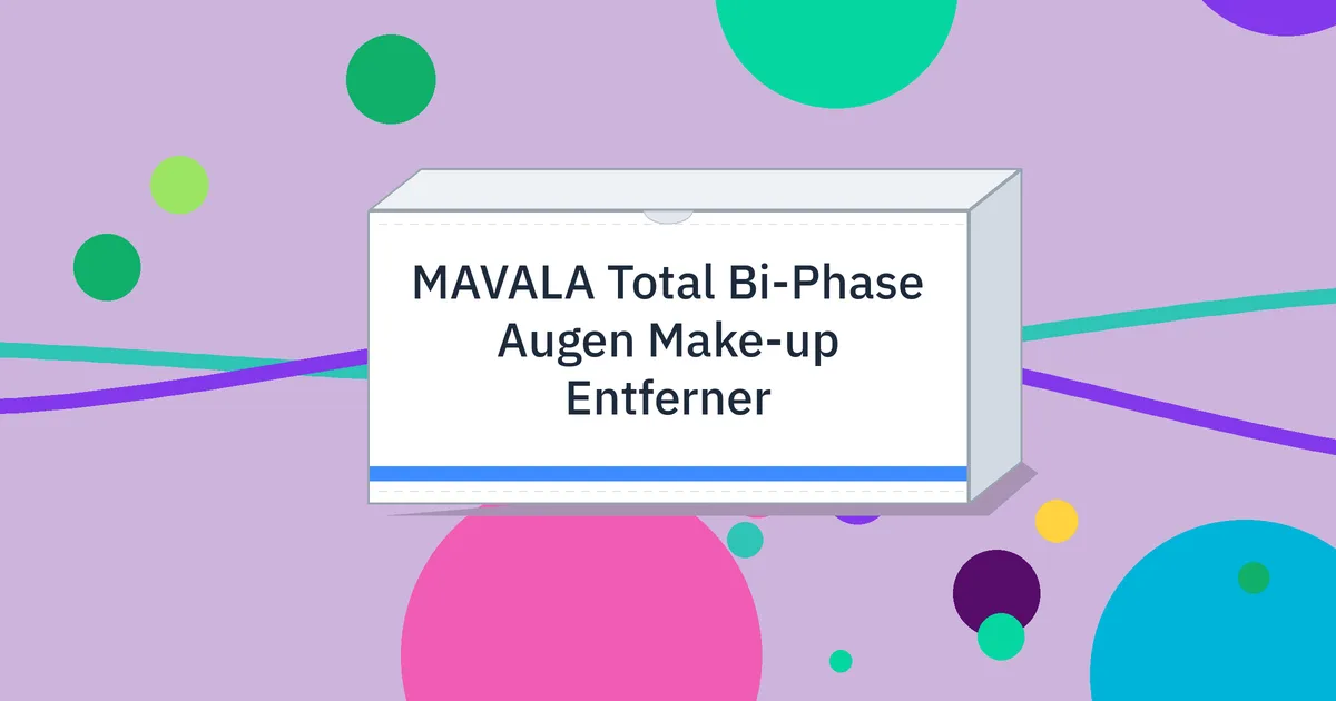 Symbolbild: Packung mit der Aufschrift MAVALA Total Bi-Phase Augen Make-up Entferner (PZN 17817314) – Verfügbarkeit und Bezug in Apotheken in Frankfurt am Main