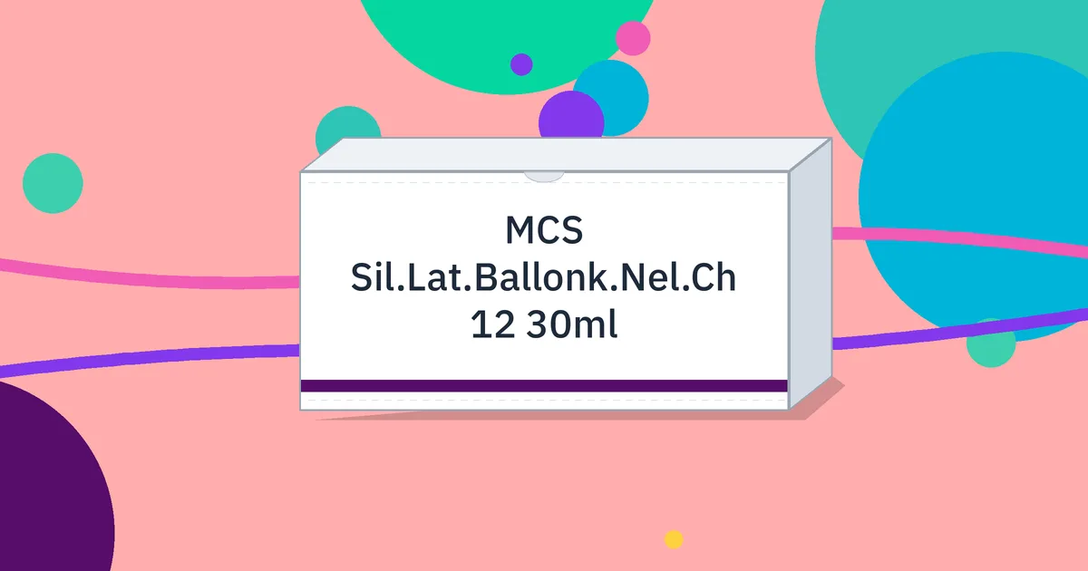 Symbolbild: Packung mit der Aufschrift MCS Sil.Lat.Ballonk.Nel.Ch 12 30ml (PZN 04797544) – Verfügbarkeit und Bezug in Apotheken in Frankfurt am Main