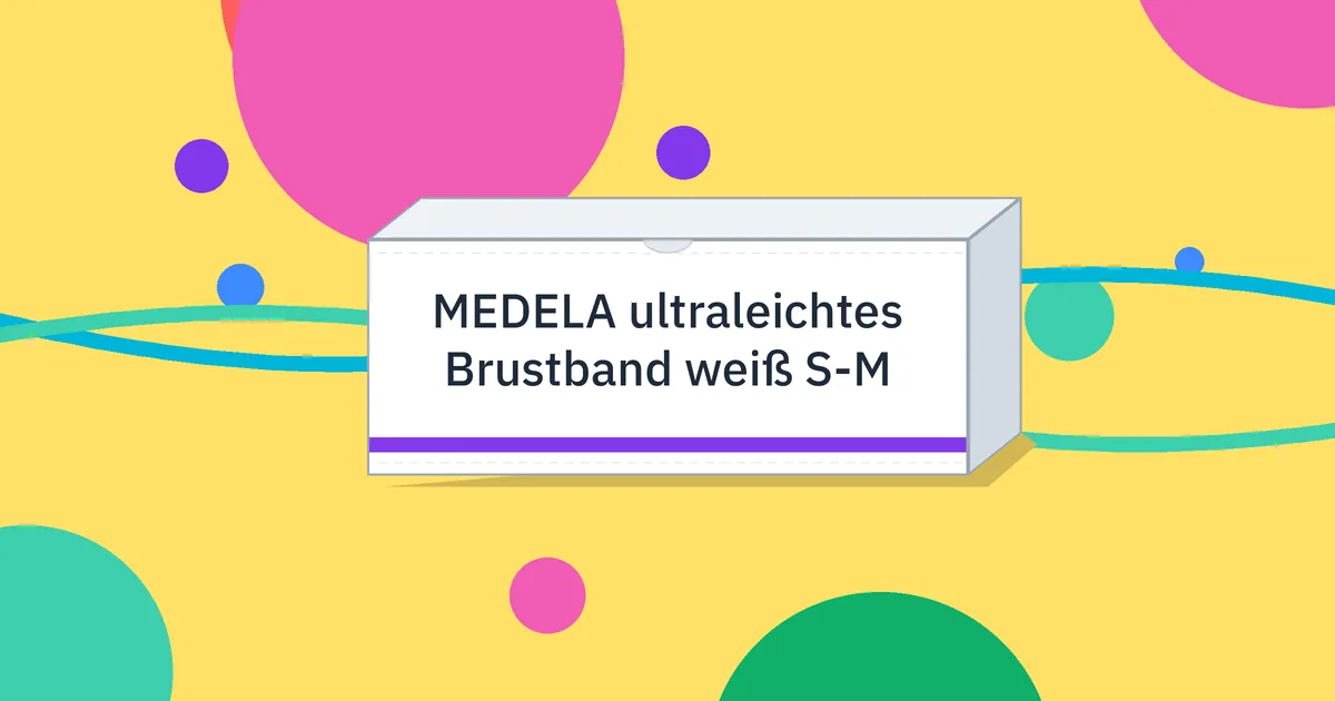 Symbolbild: Packung mit der Aufschrift MEDELA ultraleichtes Brustband weiß S-M (PZN 19132313) – Verfügbarkeit und Bezug in Apotheken in Frankfurt am Main