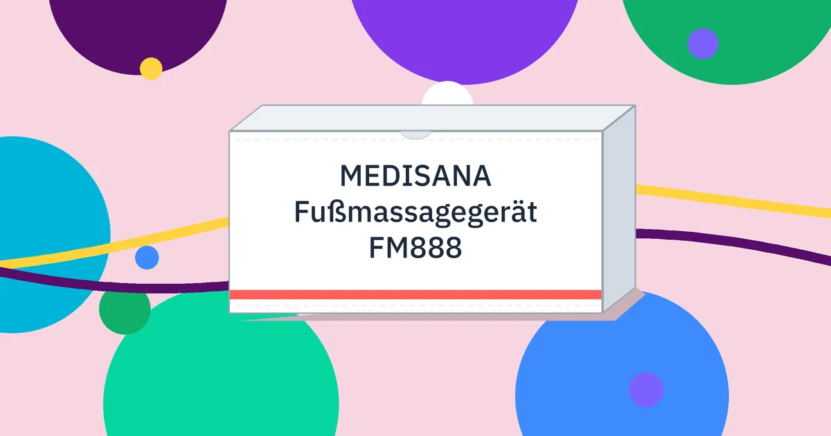Symbolbild: Packung mit der Aufschrift MEDISANA Fußmassagegerät FM888 (PZN 18132736) – Verfügbarkeit und Bezug in Apotheken in Frankfurt am Main