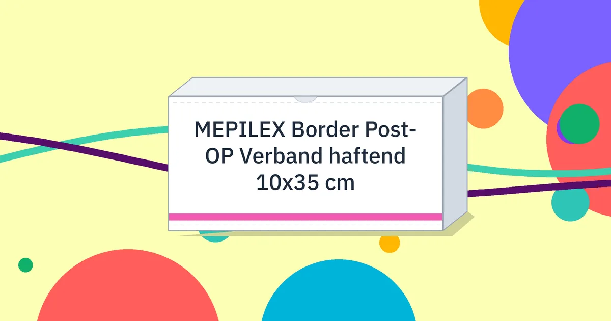 Symbolbild: Packung mit der Aufschrift MEPILEX Border Post-OP Verband haftend 10x35 cm (PZN 17909223) – Verfügbarkeit und Bezug in Apotheken in Frankfurt am Main