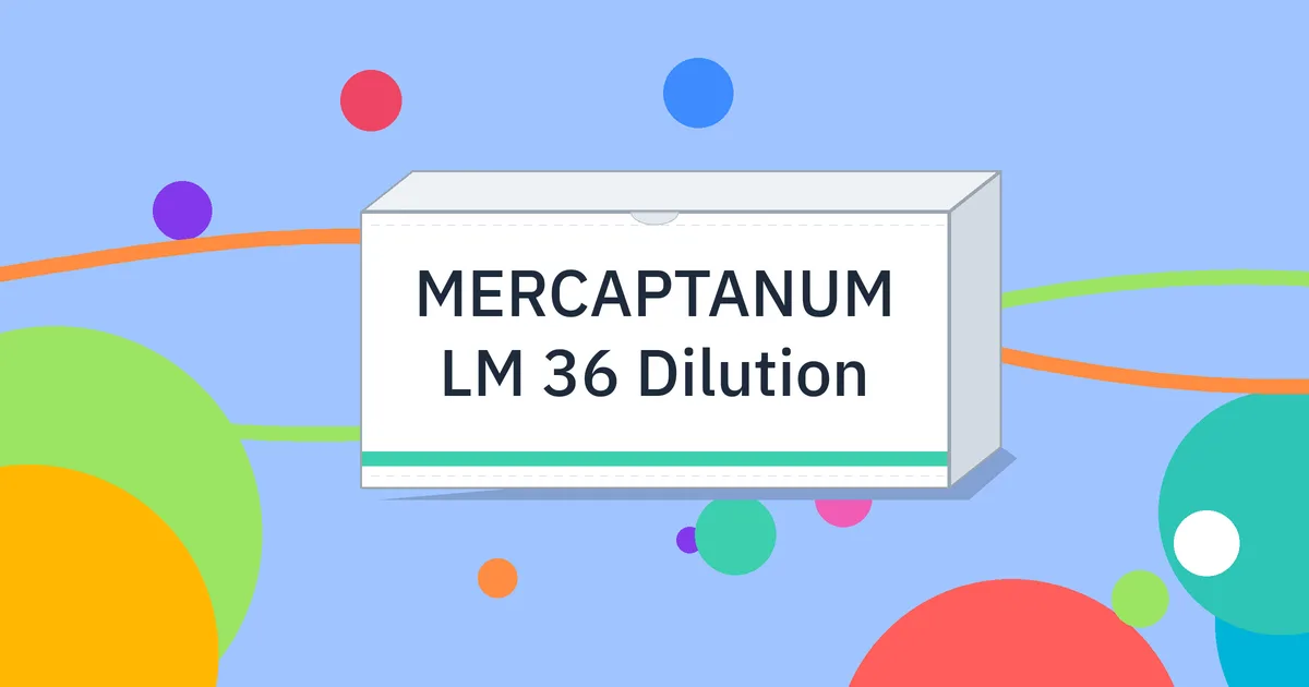 Symbolbild: Packung mit der Aufschrift MERCAPTANUM LM 36 Dilution (PZN 13605851) – Verfügbarkeit und Bezug in Apotheken in Frankfurt am Main
