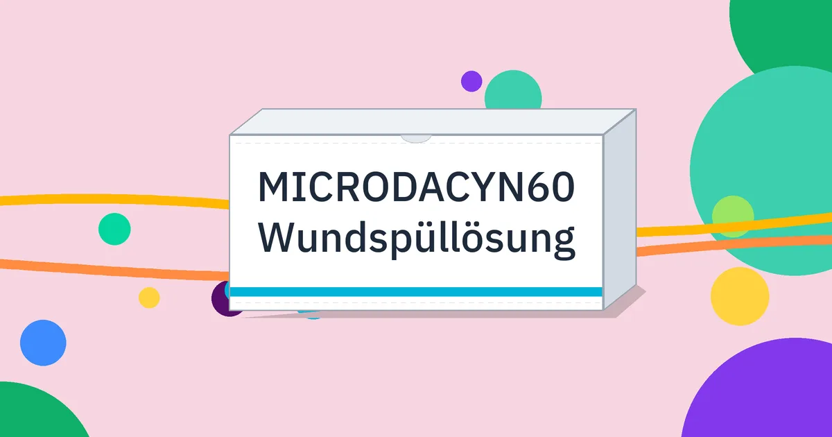 Symbolbild: Packung mit der Aufschrift MICRODACYN60 Wundspüllösung (PZN 13568096) – Verfügbarkeit und Bezug in Apotheken in Frankfurt am Main