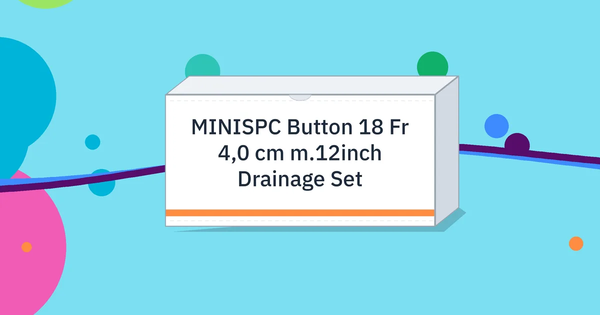 Symbolbild: Packung mit der Aufschrift MINISPC Button 18 Fr 4,0 cm m.12inch Drainage Set (PZN 20821093) – Verfügbarkeit und Bezug in Apotheken in Frankfurt am Main