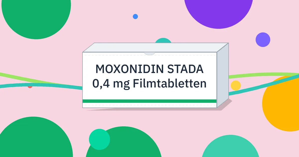 Symbolbild: Packung mit der Aufschrift MOXONIDIN STADA 0,4 mg Filmtabletten (PZN 02188841) – Verfügbarkeit und Bezug in Apotheken in Frankfurt am Main