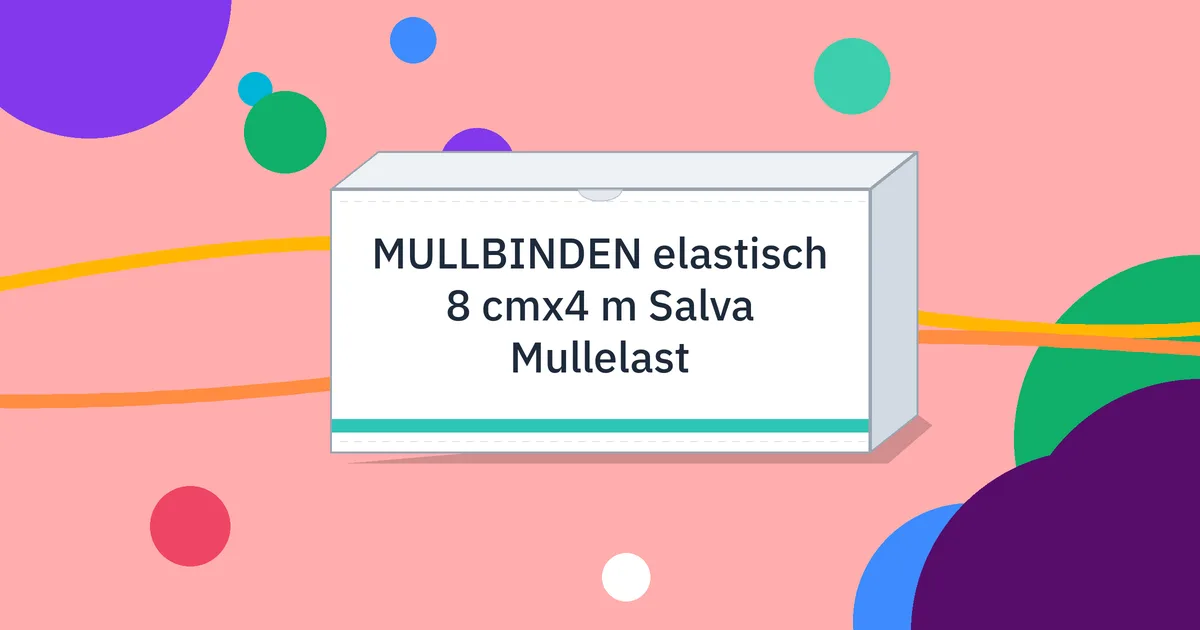Symbolbild: Packung mit der Aufschrift MULLBINDEN elastisch 8 cmx4 m Salva Mullelast (PZN 10351054) – Verfügbarkeit und Bezug in Apotheken in Frankfurt am Main
