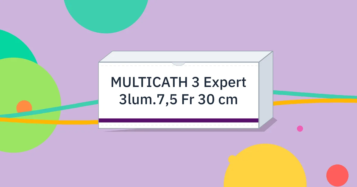 Symbolbild: Packung mit der Aufschrift MULTICATH 3 Expert 3lum.7,5 Fr 30 cm (PZN 09446499) – Verfügbarkeit und Bezug in Apotheken in Frankfurt am Main