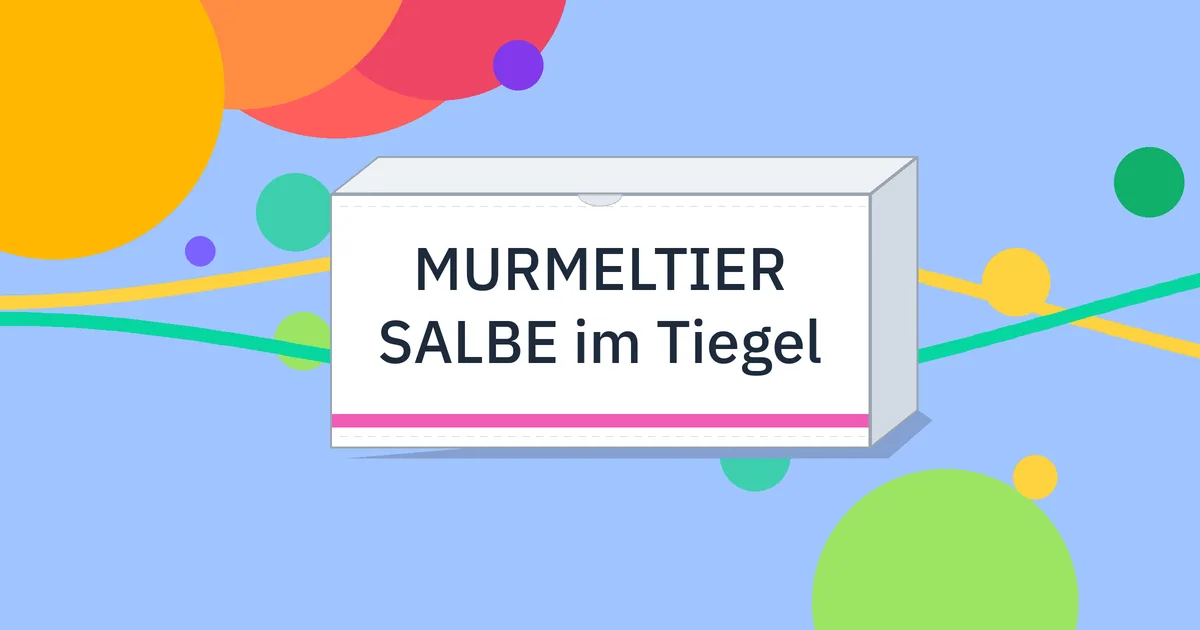 Symbolbild: Packung mit der Aufschrift MURMELTIER SALBE im Tiegel (PZN 14138038) – Verfügbarkeit und Bezug in Apotheken in Frankfurt am Main
