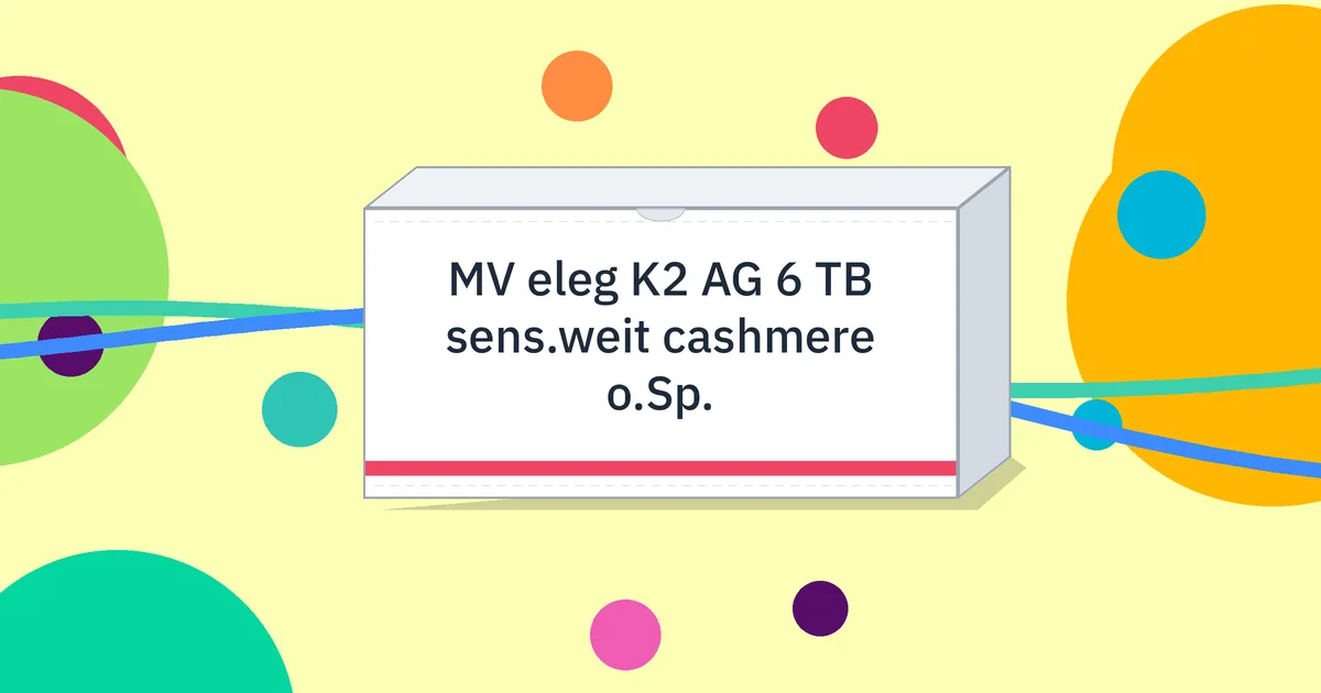 Symbolbild: Packung mit der Aufschrift MV eleg K2 AG 6 TB sens.weit cashmere o.Sp. (PZN 14678935) – Verfügbarkeit und Bezug in Apotheken in Frankfurt am Main
