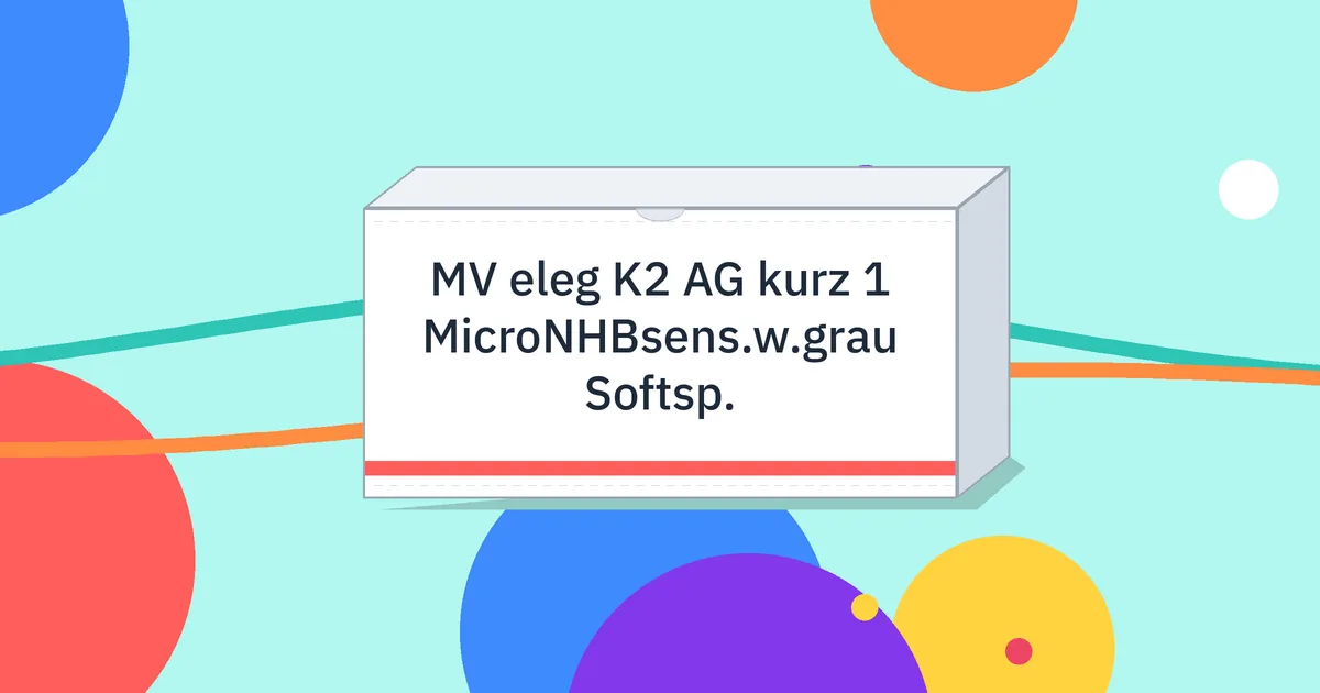 Symbolbild: Packung mit der Aufschrift MV eleg K2 AG kurz 1 MicroNHBsens.w.grau Softsp. (PZN 18927393) – Verfügbarkeit und Bezug in Apotheken in Frankfurt am Main