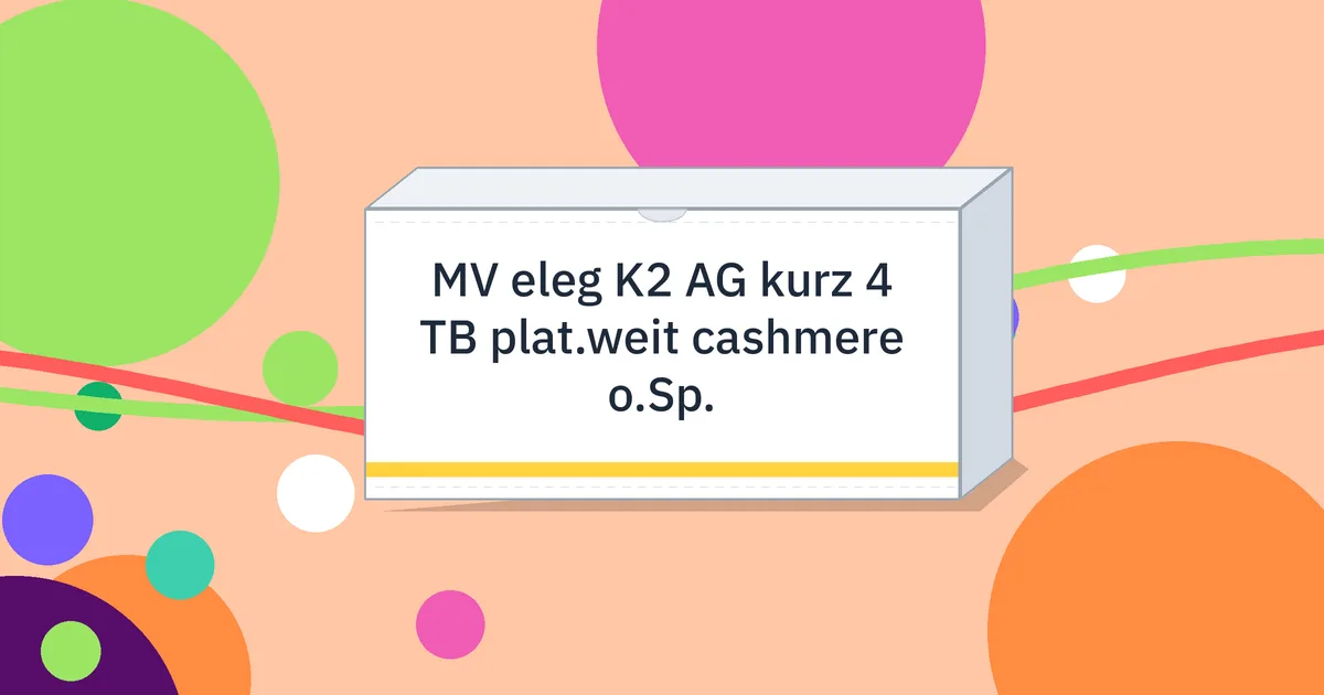 Symbolbild: Packung mit der Aufschrift MV eleg K2 AG kurz 4 TB plat.weit cashmere o.Sp. (PZN 14672884) – Verfügbarkeit und Bezug in Apotheken in Frankfurt am Main