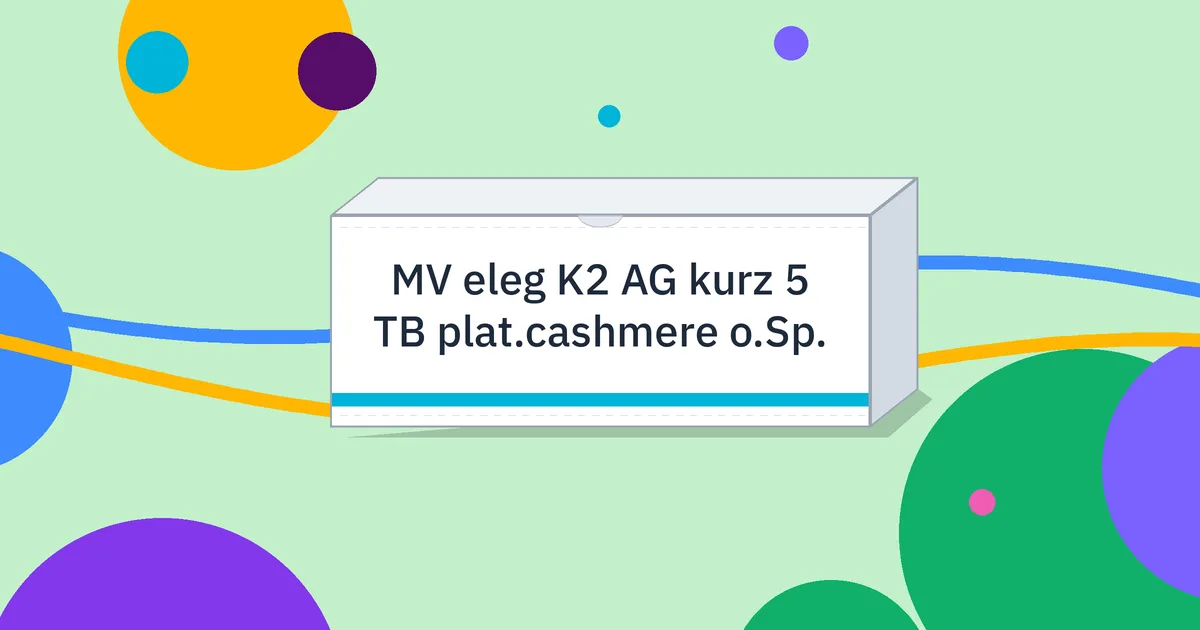 Symbolbild: Packung mit der Aufschrift MV eleg K2 AG kurz 5 TB plat.cashmere o.Sp. (PZN 14672418) – Verfügbarkeit und Bezug in Apotheken in Frankfurt am Main