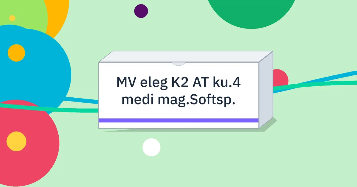 Symbolbild: Packung mit der Aufschrift MV eleg K2 AT ku.4 medi mag.Softsp. (PZN 14626565) – Verfügbarkeit und Bezug in Apotheken in Frankfurt am Main